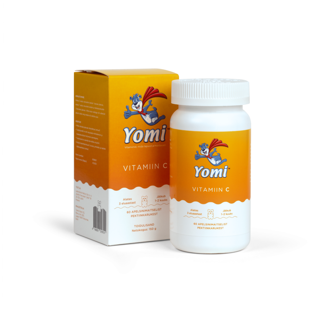 Yomi Vitamiin C apelsinimaitseline karuke N60 - Esmakaitse