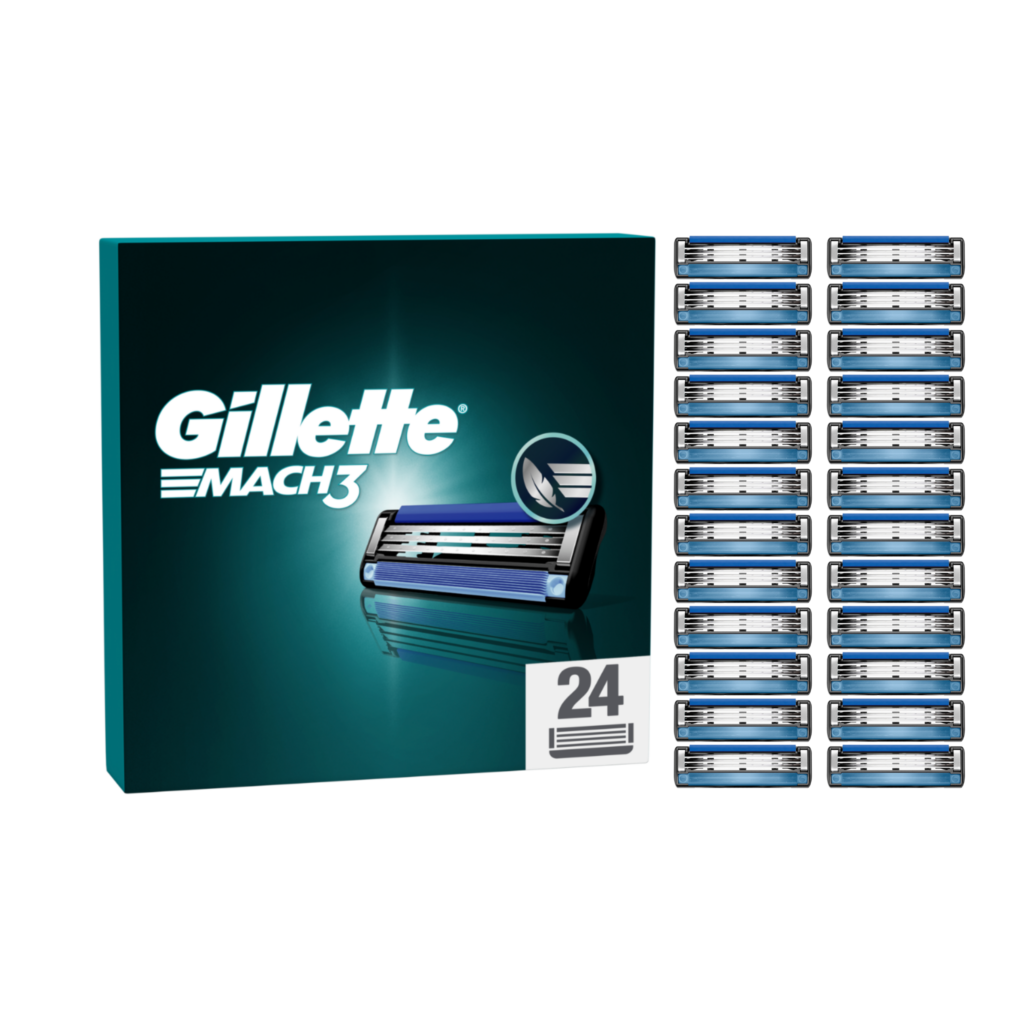 Gillette Mach3 Raseerija Terad Meestele, 24 Vahetustera - Esmakaitse